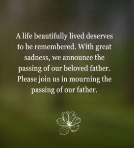 Heartfelt Death Announcement Examples - Guide to Death Announcement Wording