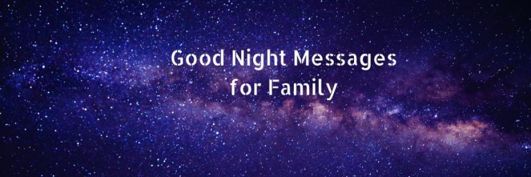 Good Night Messages for Family - BlessMsg