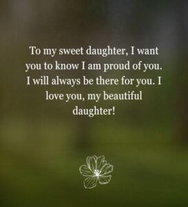 65+ Proud Message for Daughter - Short & Sweet - BlessMsg