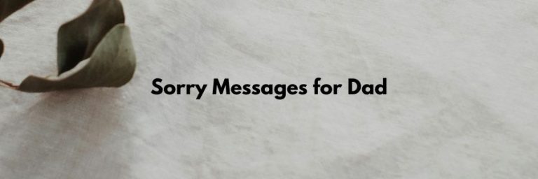 25+ Heart Touching Sorry Messages for Dad - BlessMsg