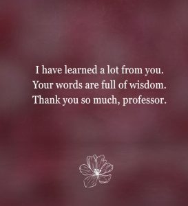 Thank You Messages to Professor - BlessMsg