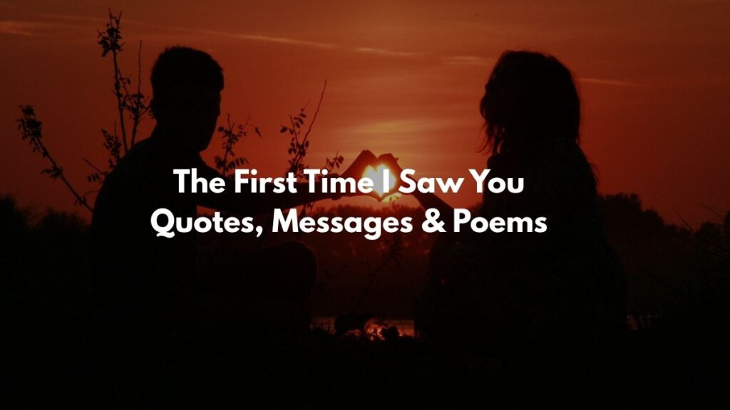 45+ The First Time I Saw You Quotes, Messages & Poems - BlessMsg