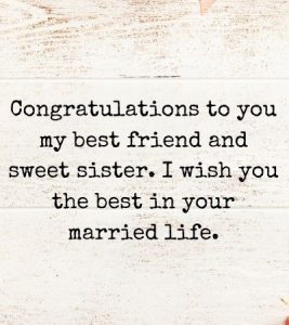 45+ Wedding Wishes for Sister - Messages & Quotes - BlessMsg